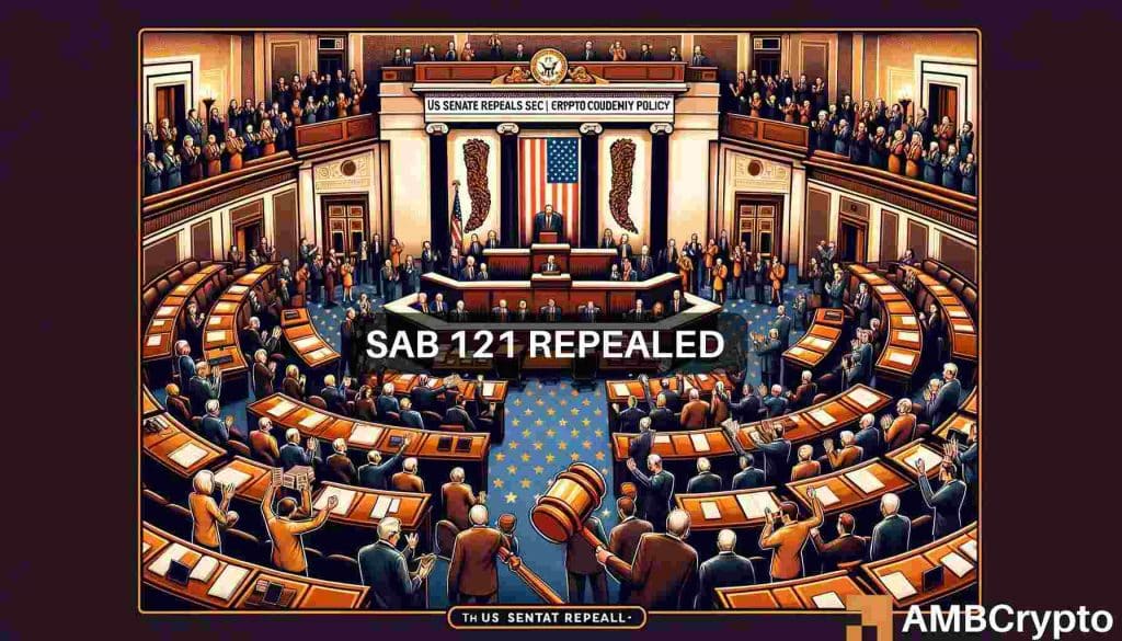 U.S Senate votes to repeal SEC's crypto custody policy - SAB 121 - but ... U.S Senate votes to repeal SEC's crypto custody policy - SAB 121 - but ...